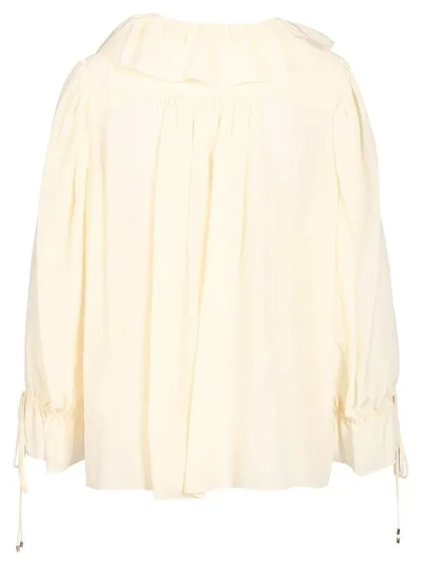 Chloé Long-sleeved Silk Shirt - White