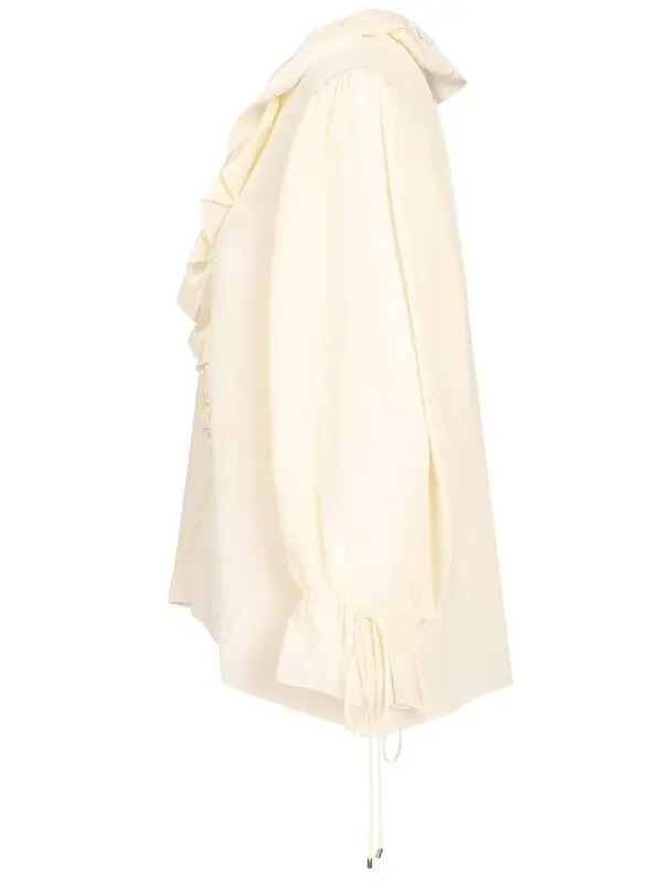 Chloé Long-sleeved Silk Shirt - White