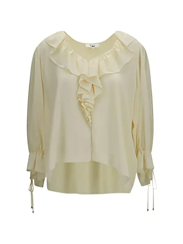 Chloé Long-sleeved Silk Shirt - White