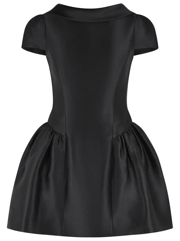 SELF-PORTRAIT Polyester Taffeta Mini Dress - Black
