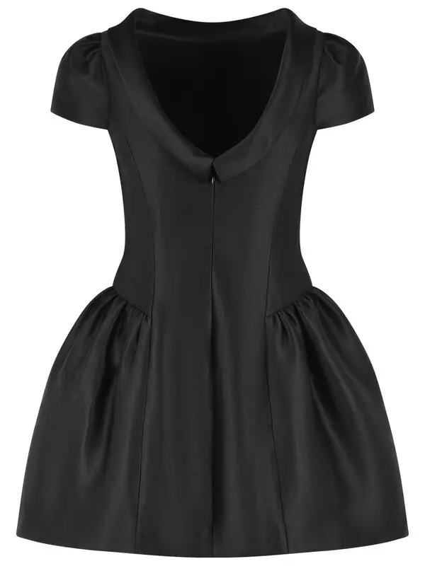 SELF-PORTRAIT Polyester Taffeta Mini Dress - Black
