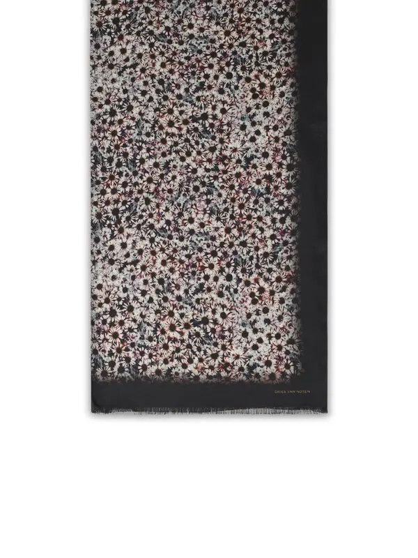 Dries Van Noten Fancyolive' Viscose Tube Scarf