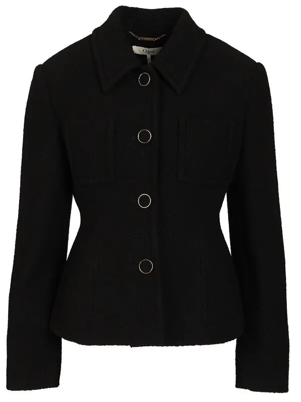 Chloé Single-breasted Short Blazer - Black
