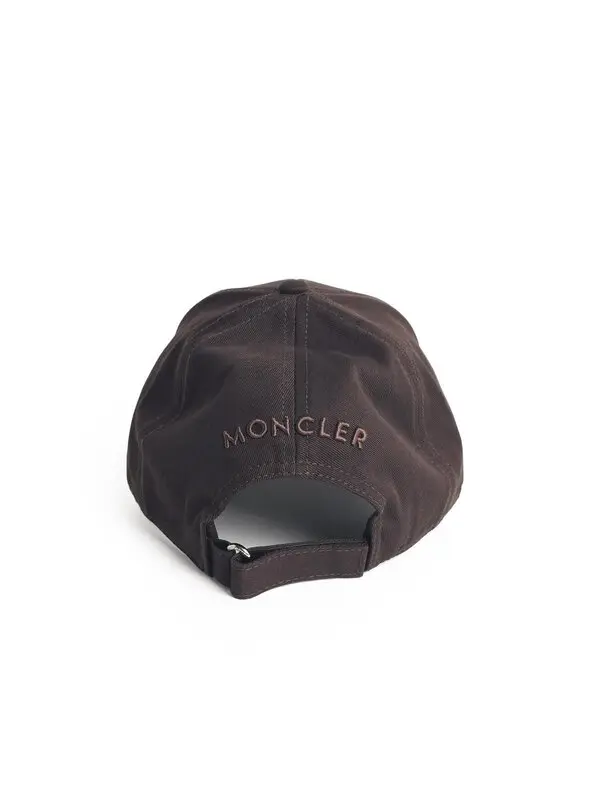 Moncler Cotton Baseball Cap - Brown
