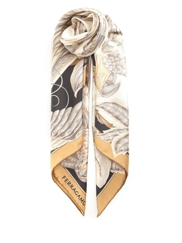 FERRAGAMO Amazon Scarf - Cream