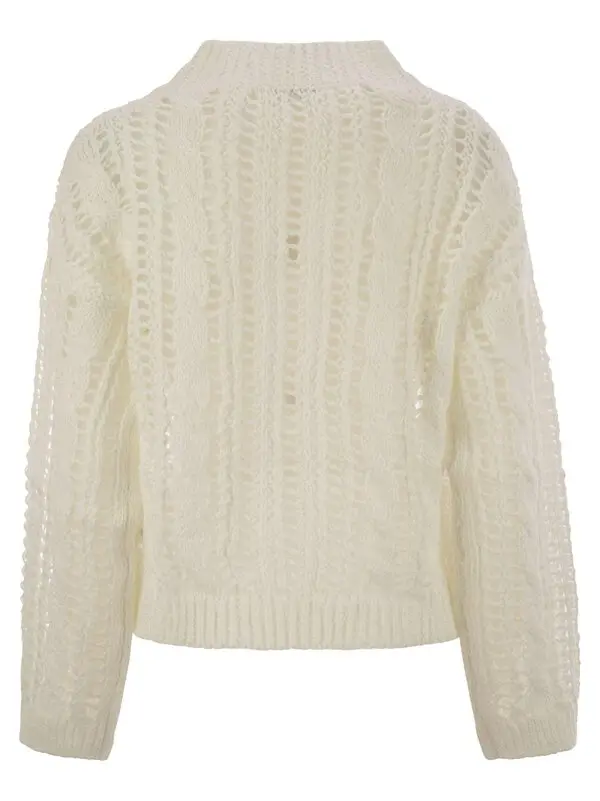 Brunello Cucinelli Cable & Mesh Jute And Cotton Jersey