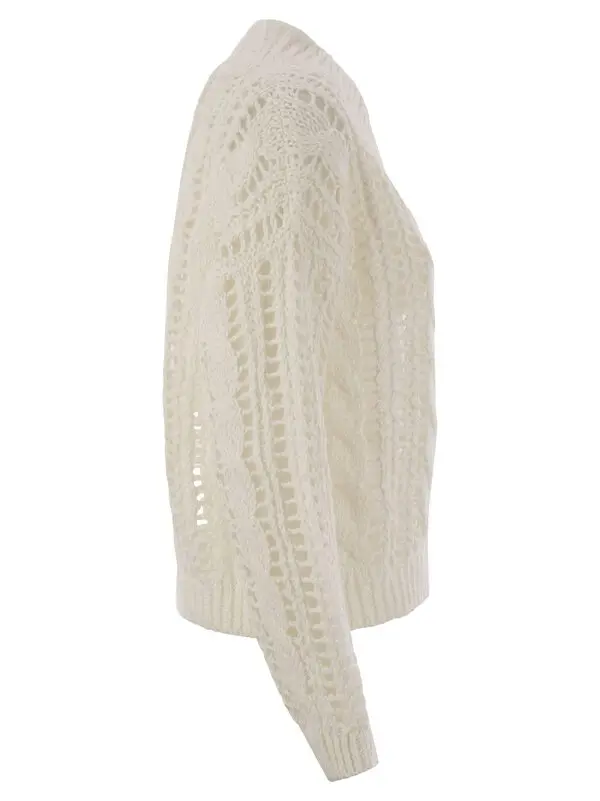 Brunello Cucinelli Cable & Mesh Jute And Cotton Jersey