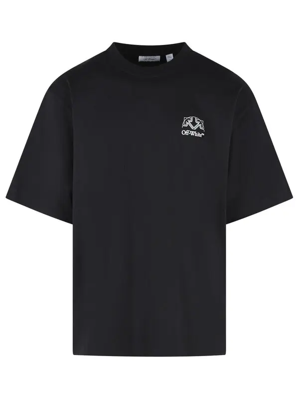 Off-White Offline Half Arrow' Cotton T-shirt - Black