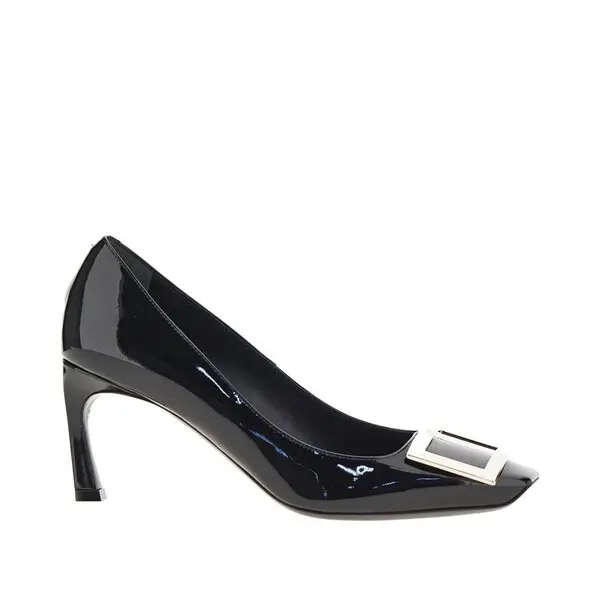 ROGER VIVIER Patent Leather Belle Vivier Trompette Pumps - Black