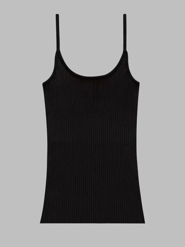 COURREGES Viscose Blend Tank Top - Black