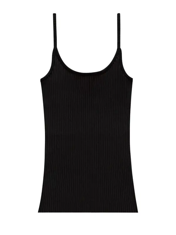 COURREGES Viscose Blend Tank Top - Black
