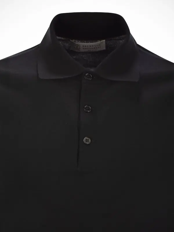 Brunello Cucinelli Lightweight Cotton Knit Polo Shirt