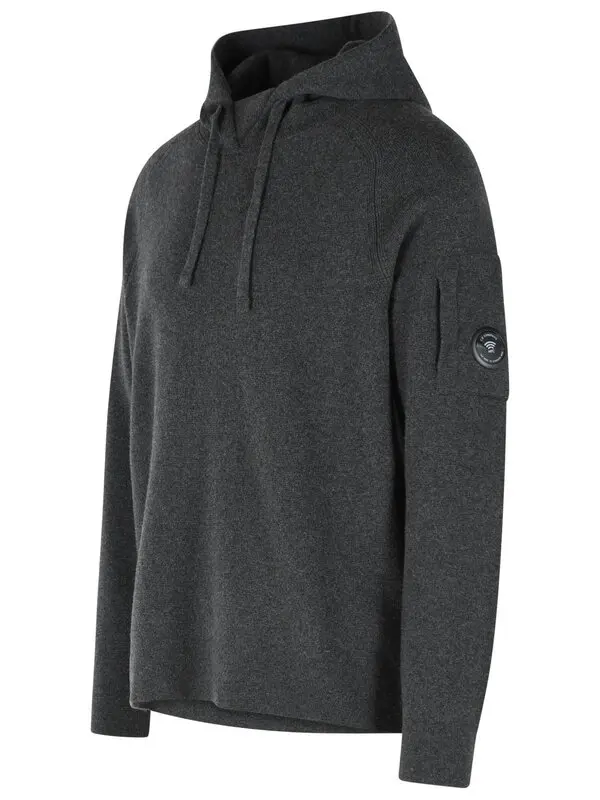 C.P. COMPANY Wool Blend Hoodie - Gray