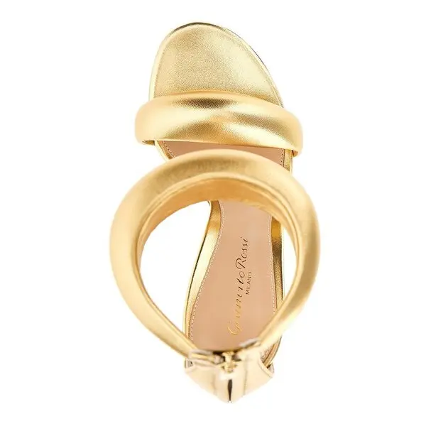 GIANVITO ROSSI Bijoux Nappa Leather Sandals - Gold