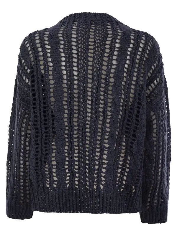 Brunello Cucinelli Cable & Mesh Jute And Cotton Jersey