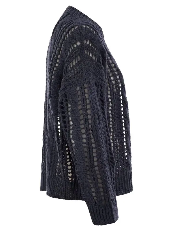 Brunello Cucinelli Cable & Mesh Jute And Cotton Jersey