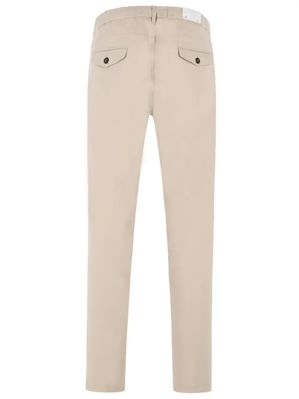Eleventy Beige Stretch Cotton Pants