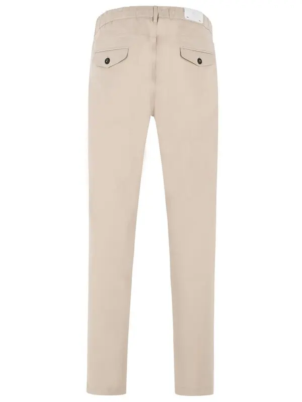Eleventy Beige Stretch Cotton Pants