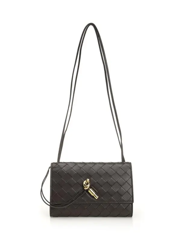 Bottega Veneta Andiamo Clutch Bag - Brown