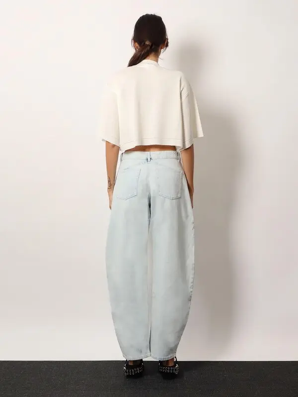 Alaïa Cropped Cotton Blend Top