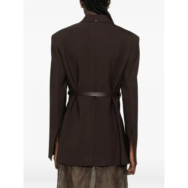Sportmax Wrap Design Peak Lapels Blazer - Brown