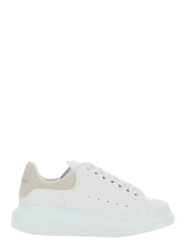 Alexander McQueen Leather Low Top Sneakers - White