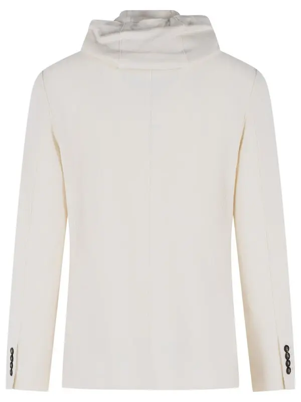 Eleventy Wool Hooded Blazer - Cream