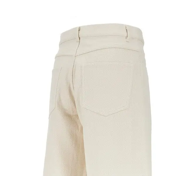 Auralee Silk Denim Shorts - White