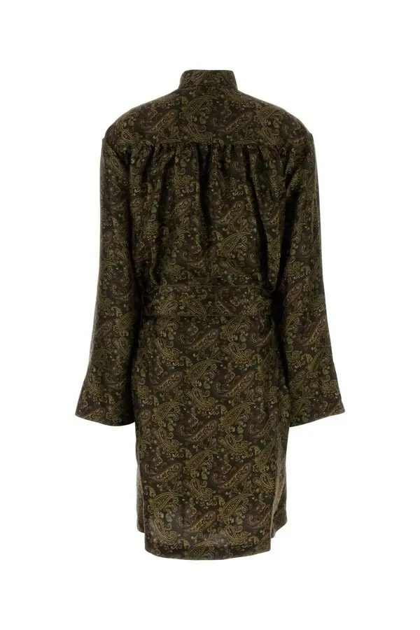 Saint Laurent Printed Silk Dress