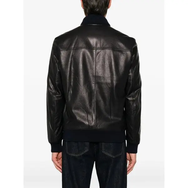 Brioni Leather Bomber Jacket