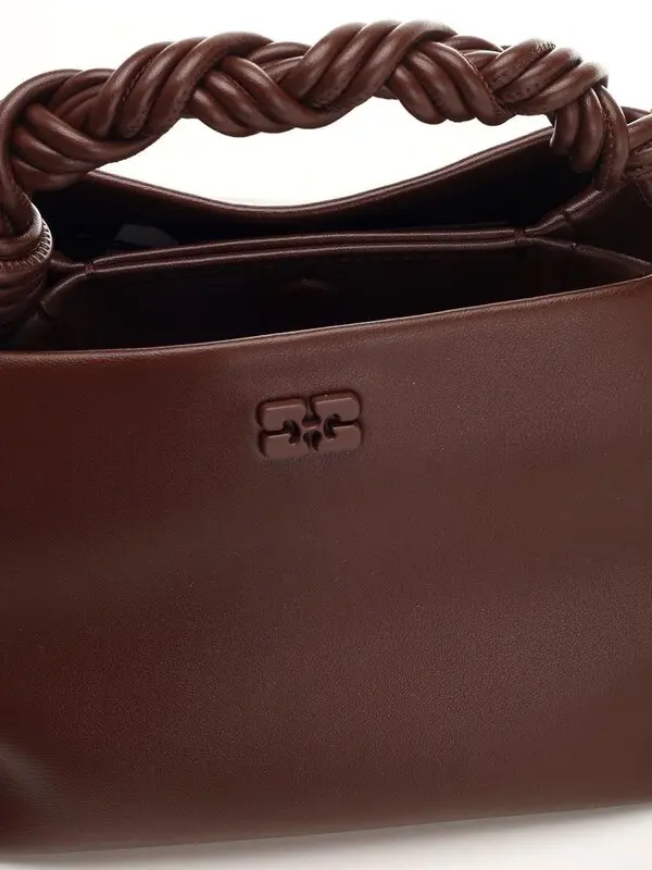GANNI Bou Recycled Leather Handbag - Brown