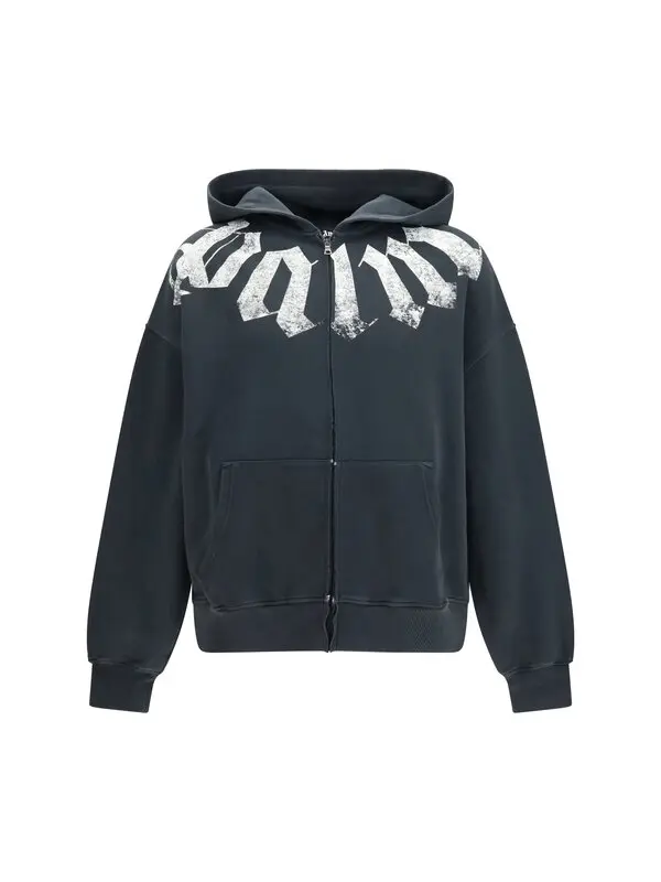 Palm Angels Hooded Zip Sweatshirt