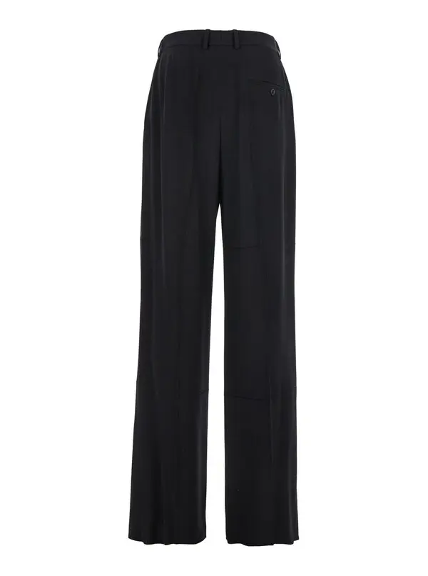 Balenciaga Black Pants With Belt Loops In Wool Blend