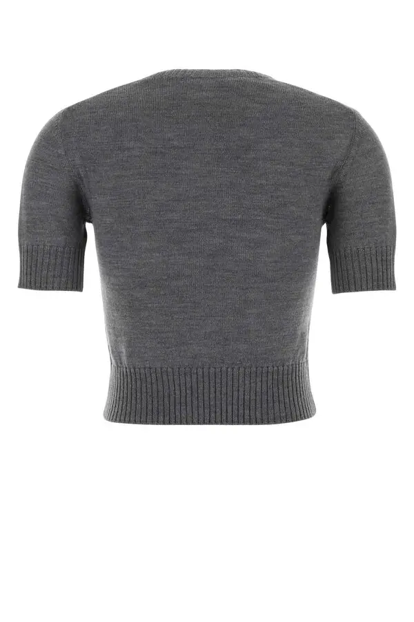 JIL SANDER Dark Grey Wool Sweater
