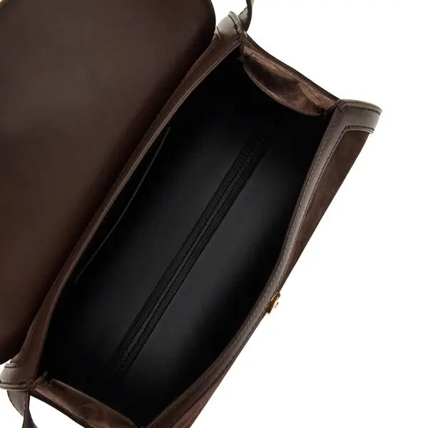JIL SANDER Suede Leather Small 'cannolo' Bag - Brown