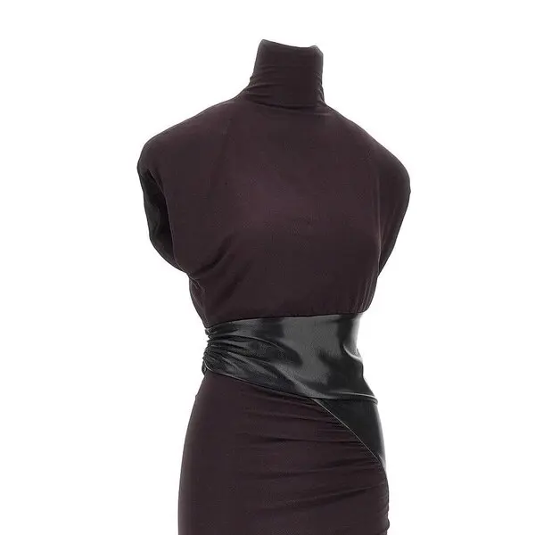 Andamane Stretch Viscose Long Dress - Black