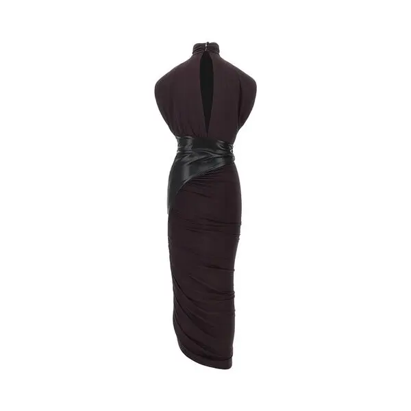 Andamane Stretch Viscose Long Dress - Black