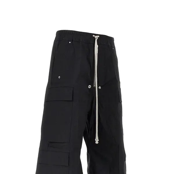 Rick Owens Cargobelas Stretch Cotton Pants - Black