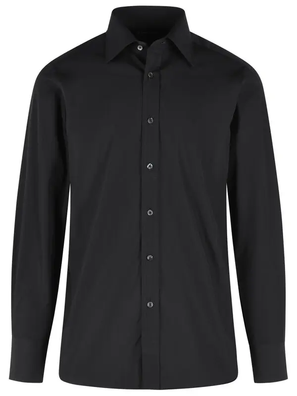 TOM FORD Slim' Cotton Shirt - Black