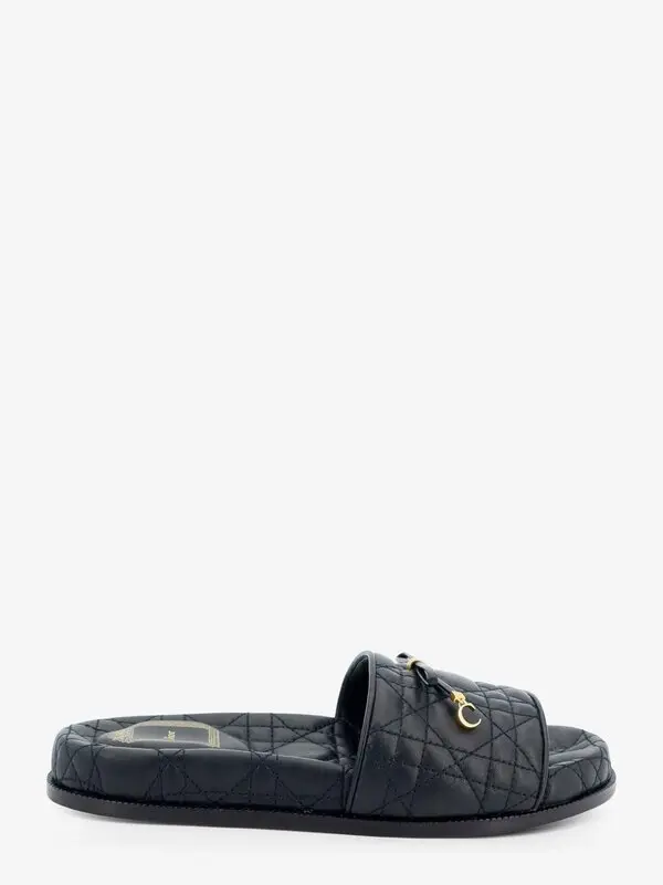 Dior Cannage Quilted Leather Sandals - Multicolor