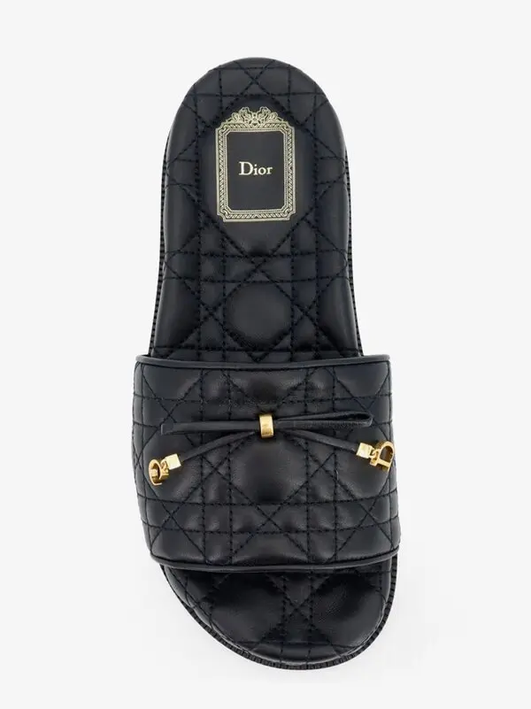 Dior Cannage Quilted Leather Sandals - Multicolor
