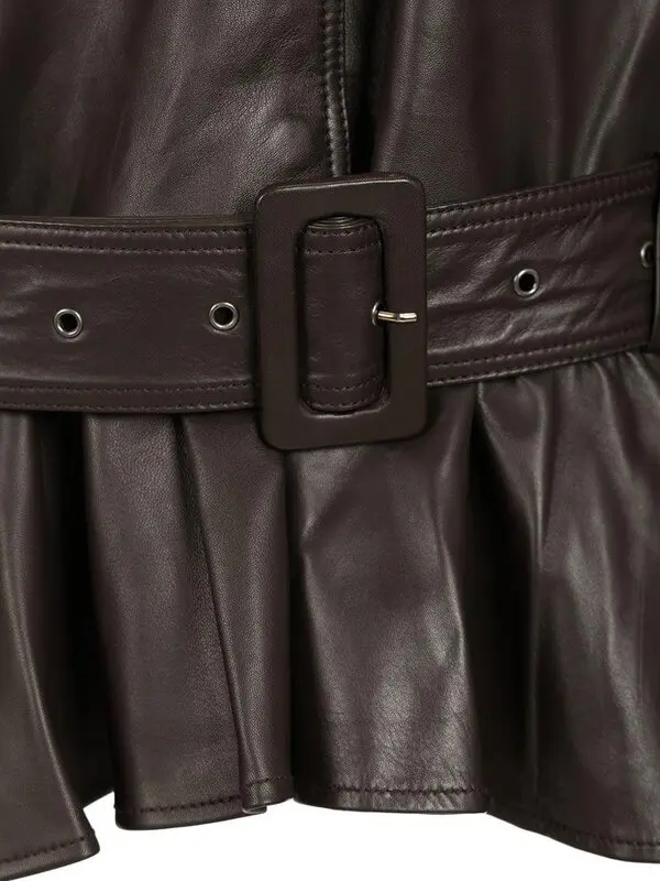 ROTATE BY BIRGER CHRISTENSEN Motorcycle Jacket - Brown