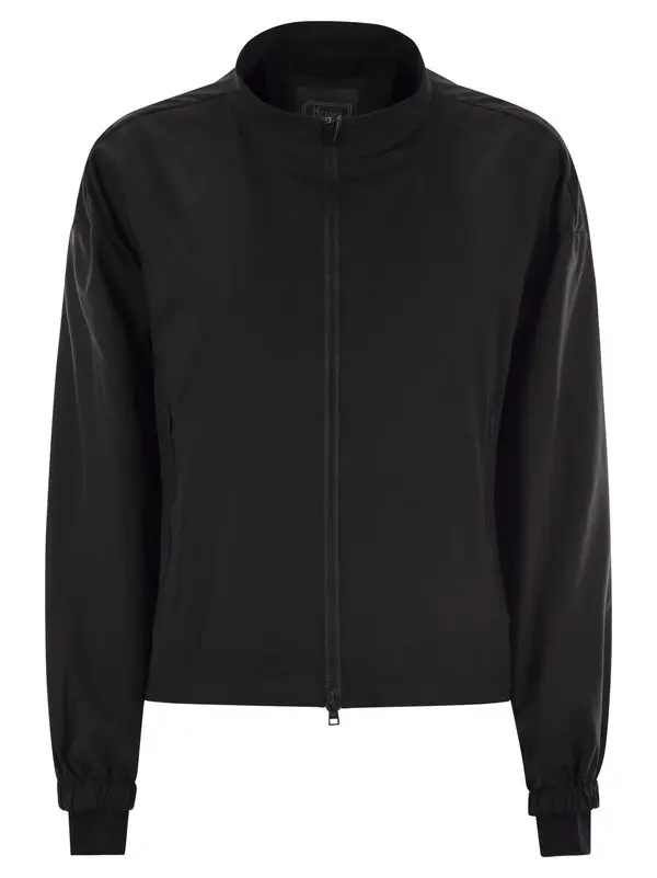 Herno Bomber Jacket With Zip - Black