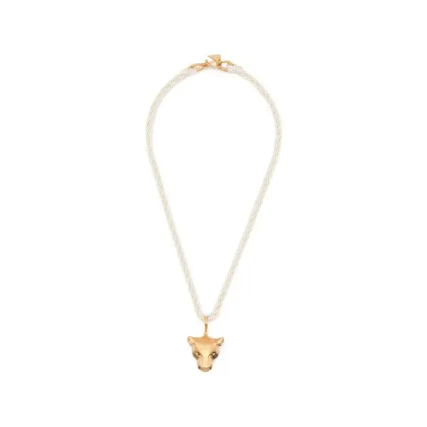 FORTE_FORTE Panther-head Pendant Necklace - Gold