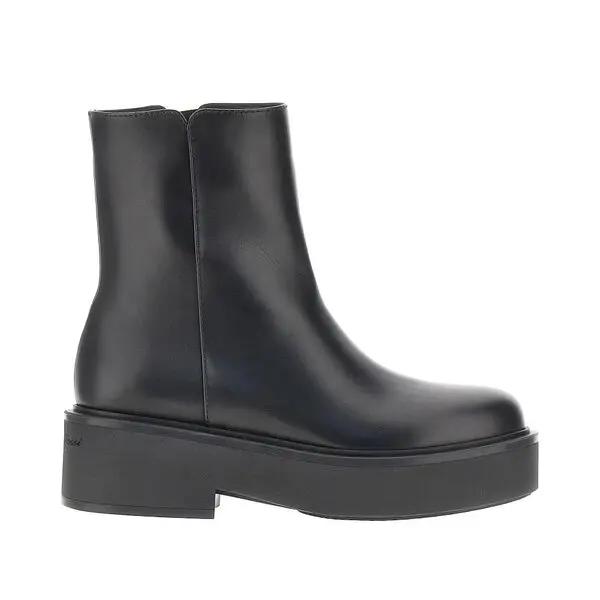 GIANVITO ROSSI Hiro' Leather Boots - Black
