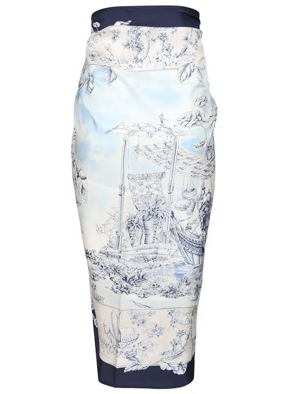 FERRAGAMO Pareo With Travel Print