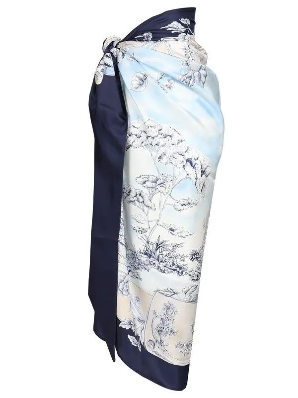 FERRAGAMO Pareo With Travel Print