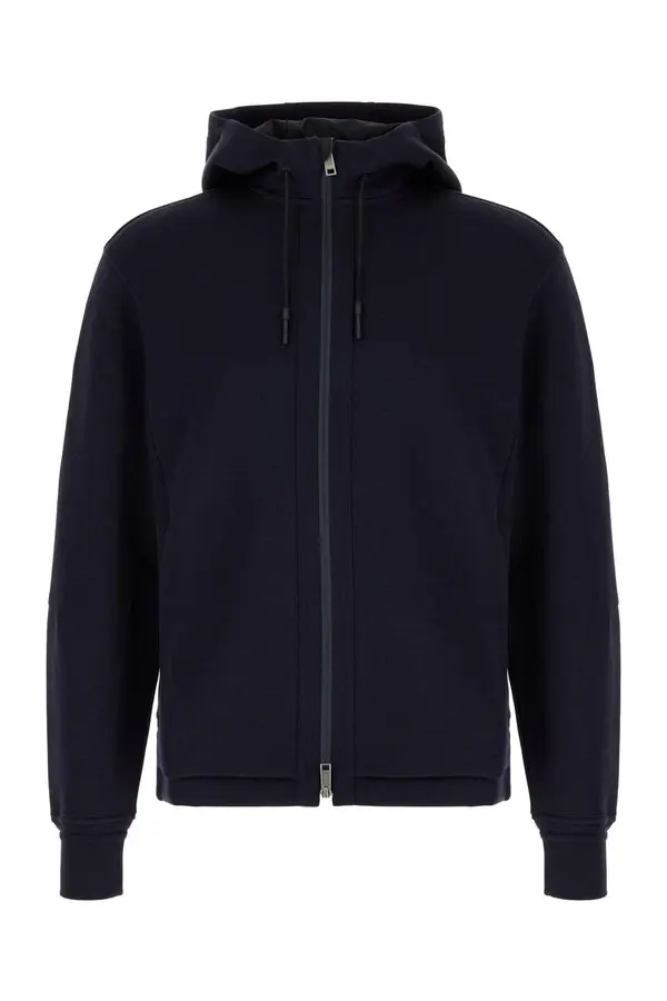 Zegna Full Zip Hooded Sweatshirt - Multicolor
