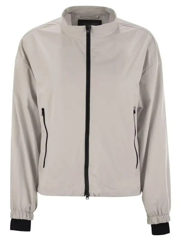 Herno Bomber Jacket With Zip - White