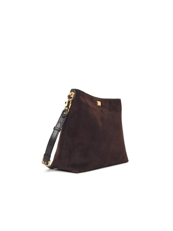 Dolce & Gabbana Large Vittoria Suede Shoulder Bag - Brown